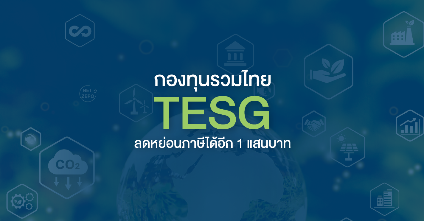 กองทุนรวมไทย TESG ลดหย่อนภาษีได้อีก 1 แสนบาท